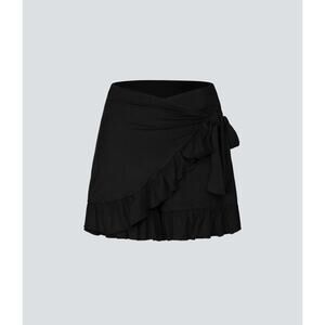 HALARA | Skirts | New Halara Black Wrap Ruffle Skort High Waisted ...